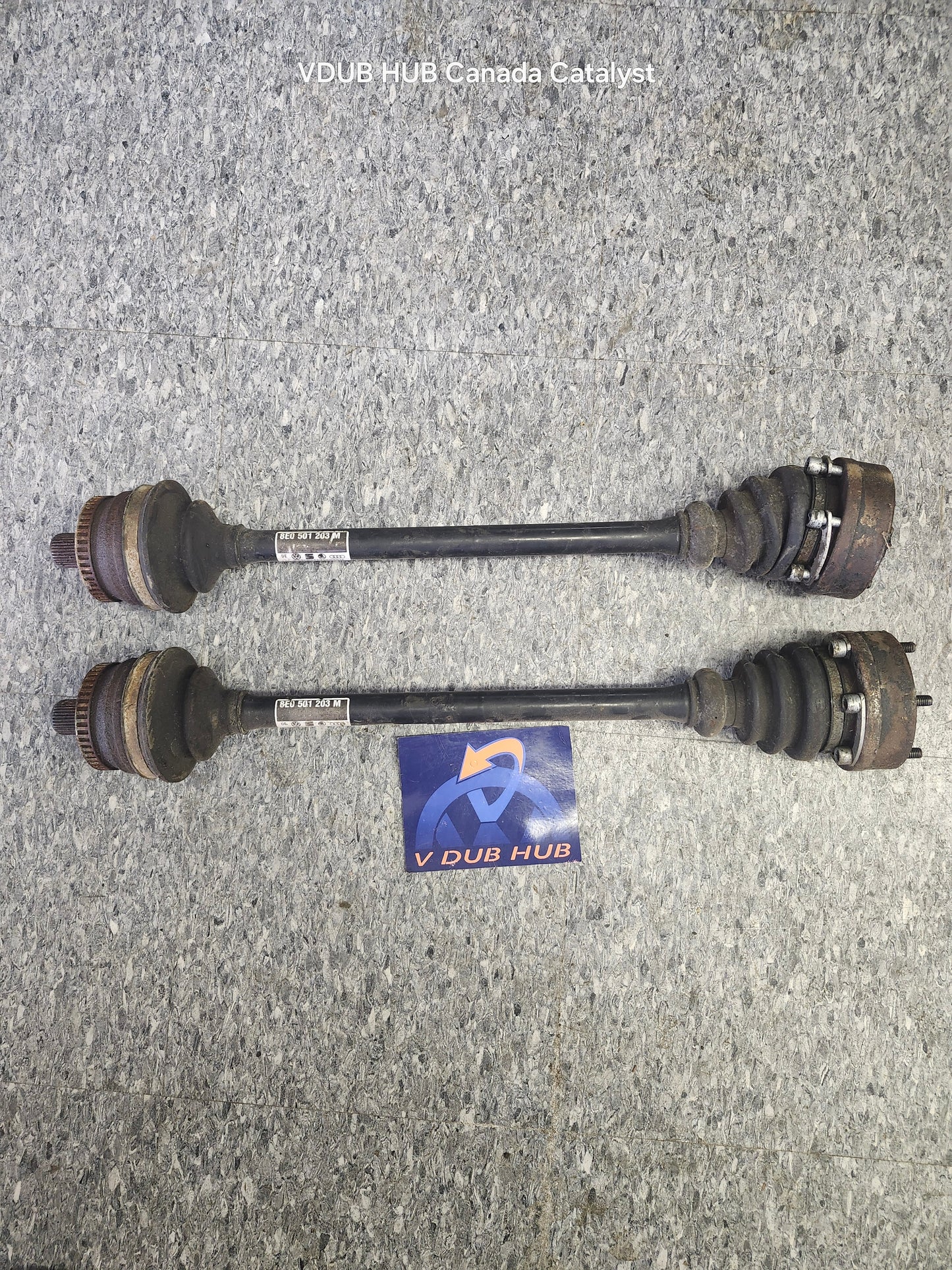 B5 4motion CV axle drive shaft assembly 8E0501203M – V DUB HUB